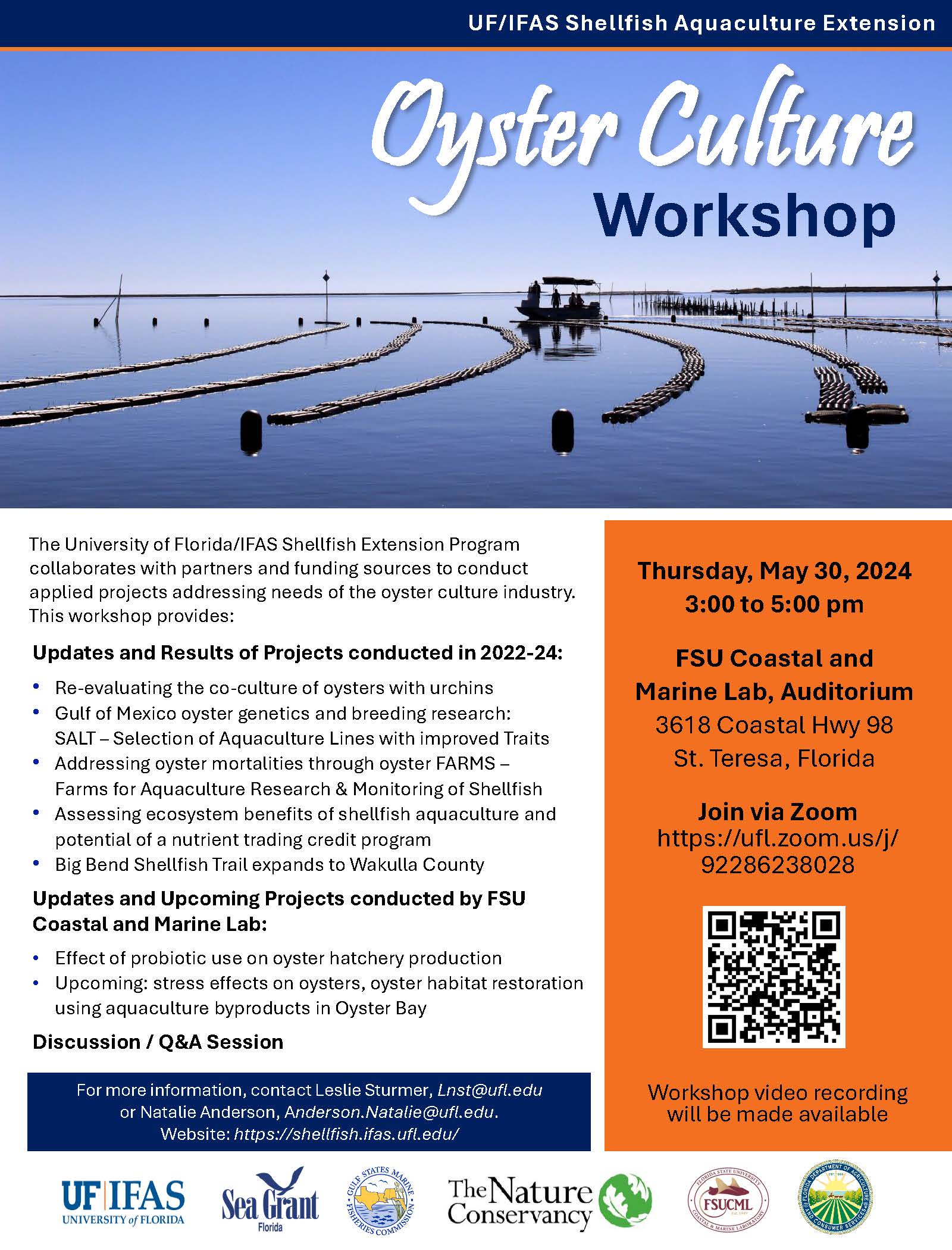 Oyster Culture Workshop - Florida Shellfish Aquaculture Online Resource Guide
