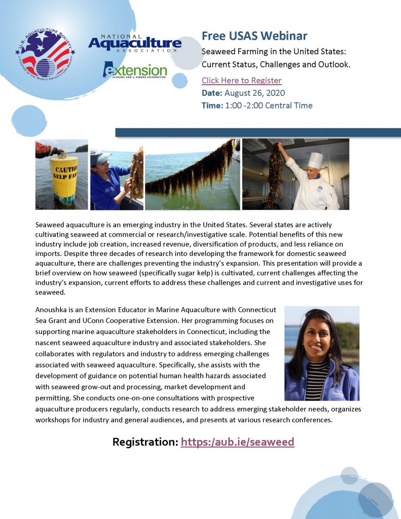 Free Webinar: Seaweed Farming in the United States: Current Status ...