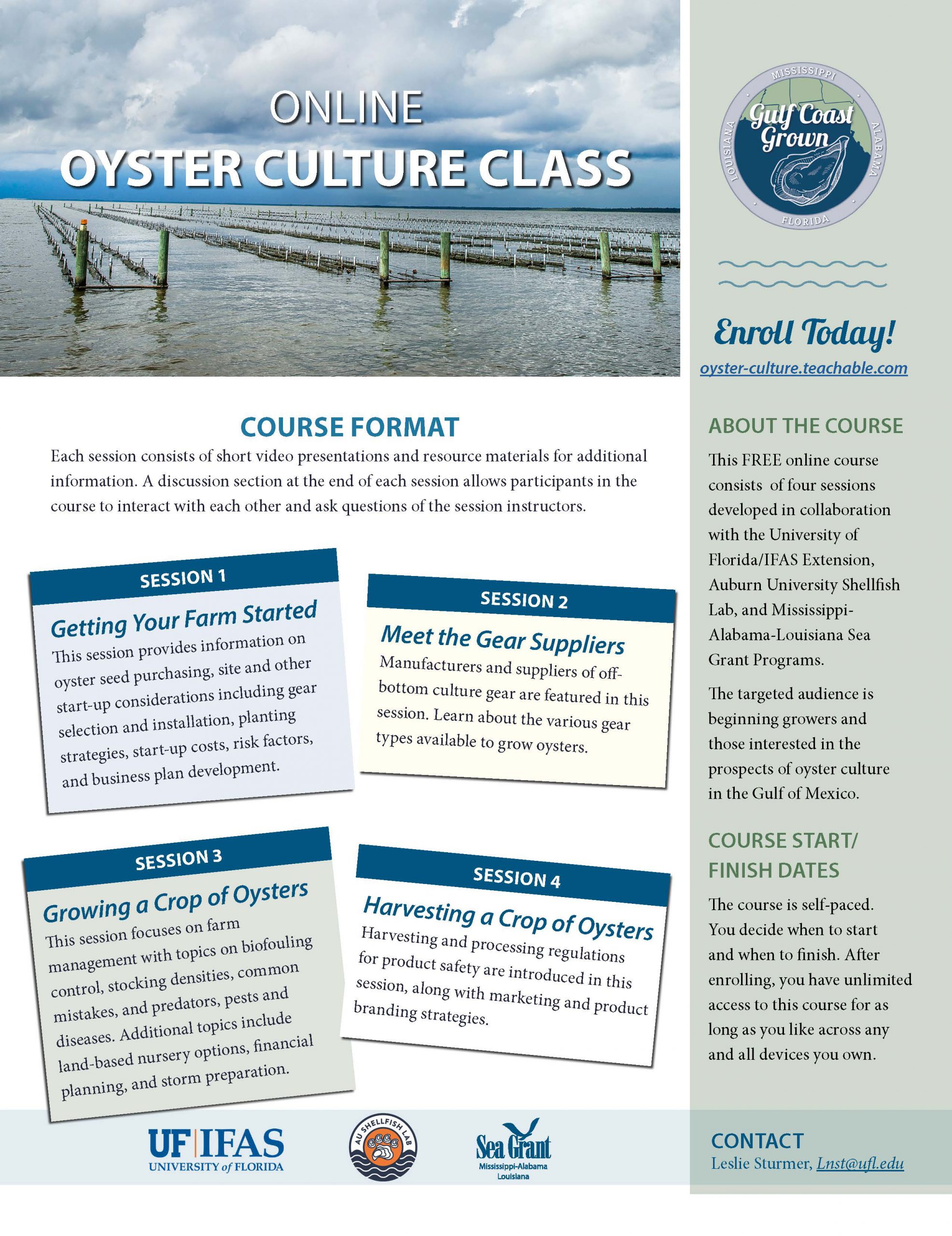 Session 4 - Harvesting a Crop of Oysters - is Now Available - Florida Shellfish Aquaculture ...
